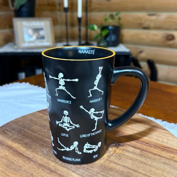Eli and Ana | Dining | Namaste Skeleton Yoga Tall Coffee Mug Halloween ...